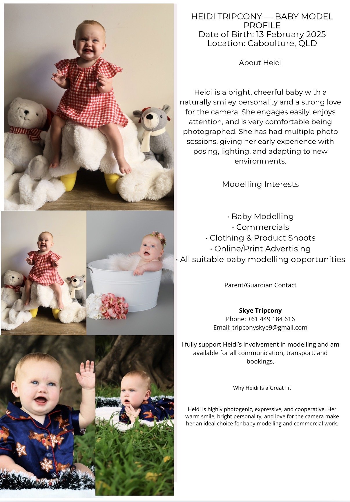 Heidi tripcony | Model | Munchkin Models | Models for Baby and Child ...